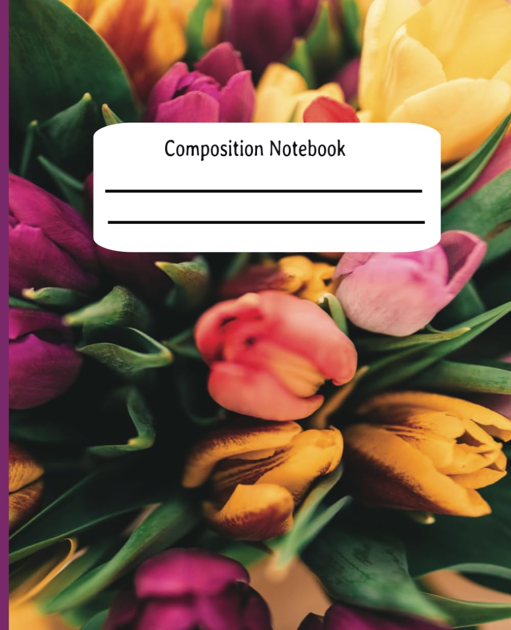 Amazon.com: Composition Notebook: Tulips Flowers: Lined 120-Page 7.5 x ...