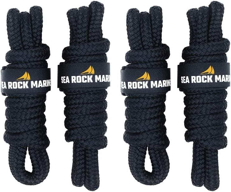Amazon.com: Sea Rock Marine Double Braid Fender Lines (4 Pack) | 6’ x 3 ...