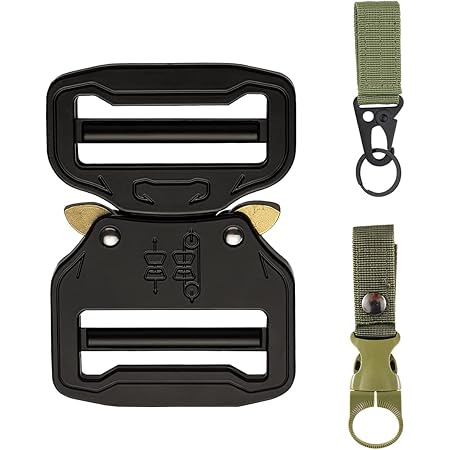 Amazon.com: Metal Buckle Dual Adjustable No-Sew Tactical Heavy Duty ...
