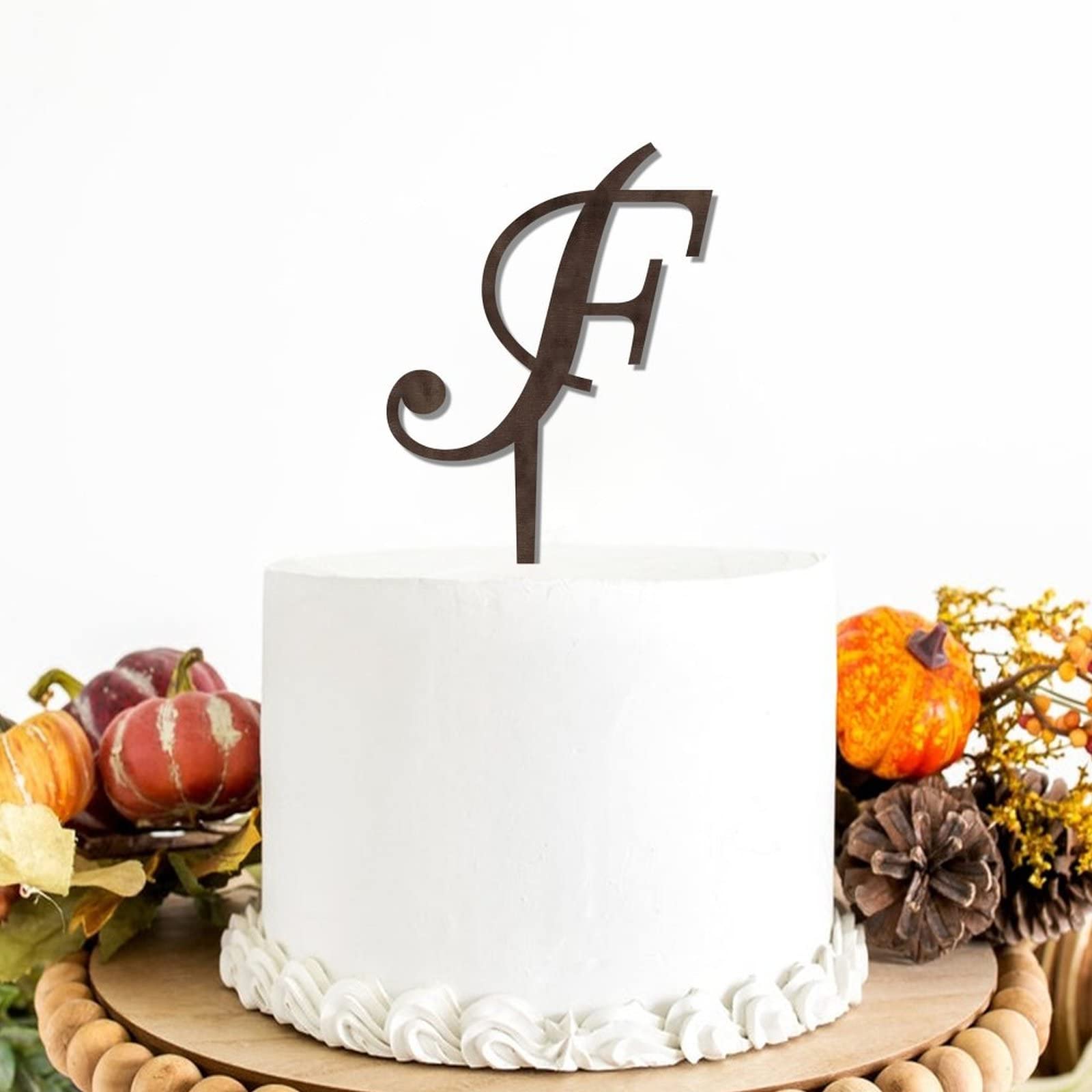 Large Letter F Monogram Wedding Cake Topper Amazon.com: Initial Letter