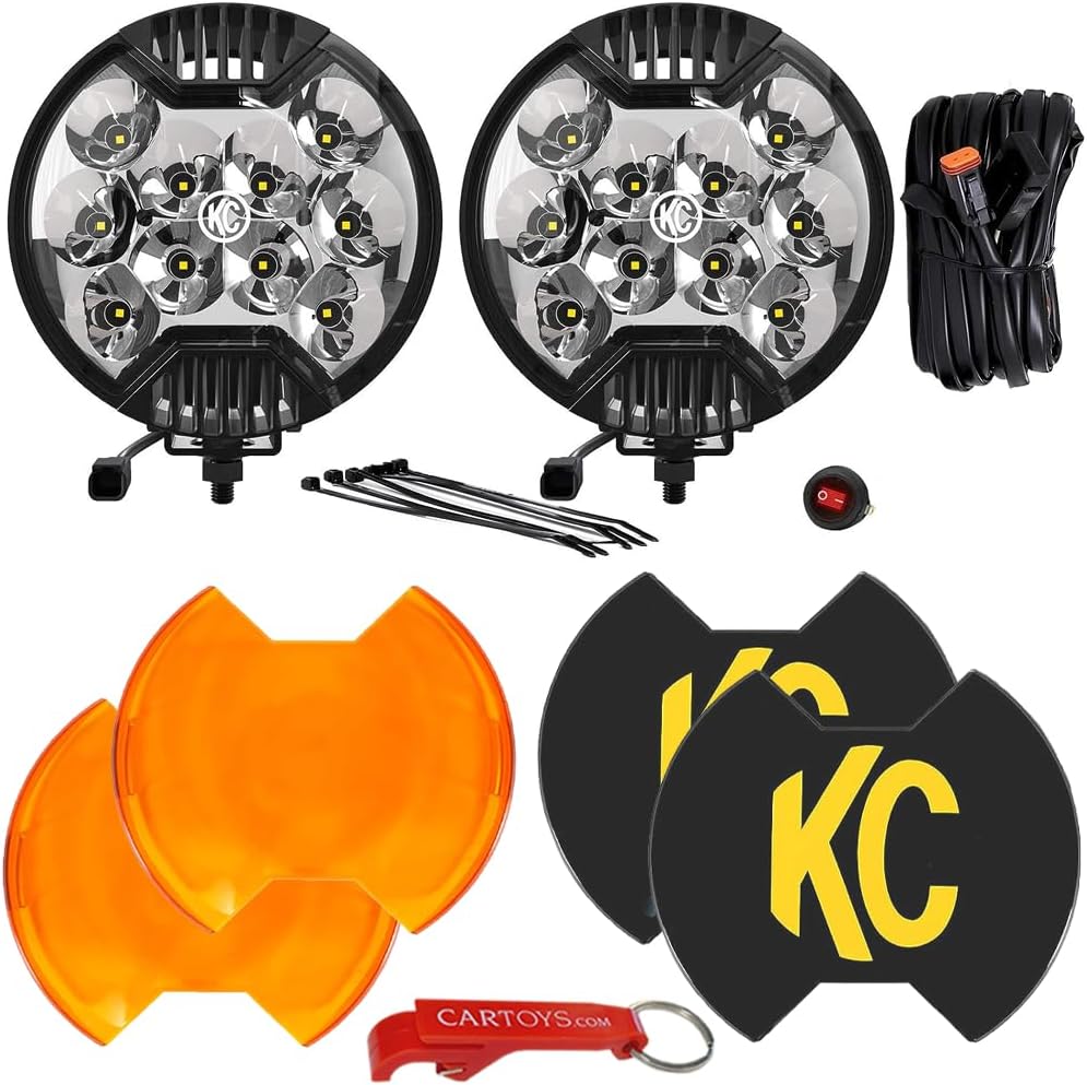 Amazon.com: KC HiLiTES 100 SlimLite LED High Power Spot Beam Light and ...