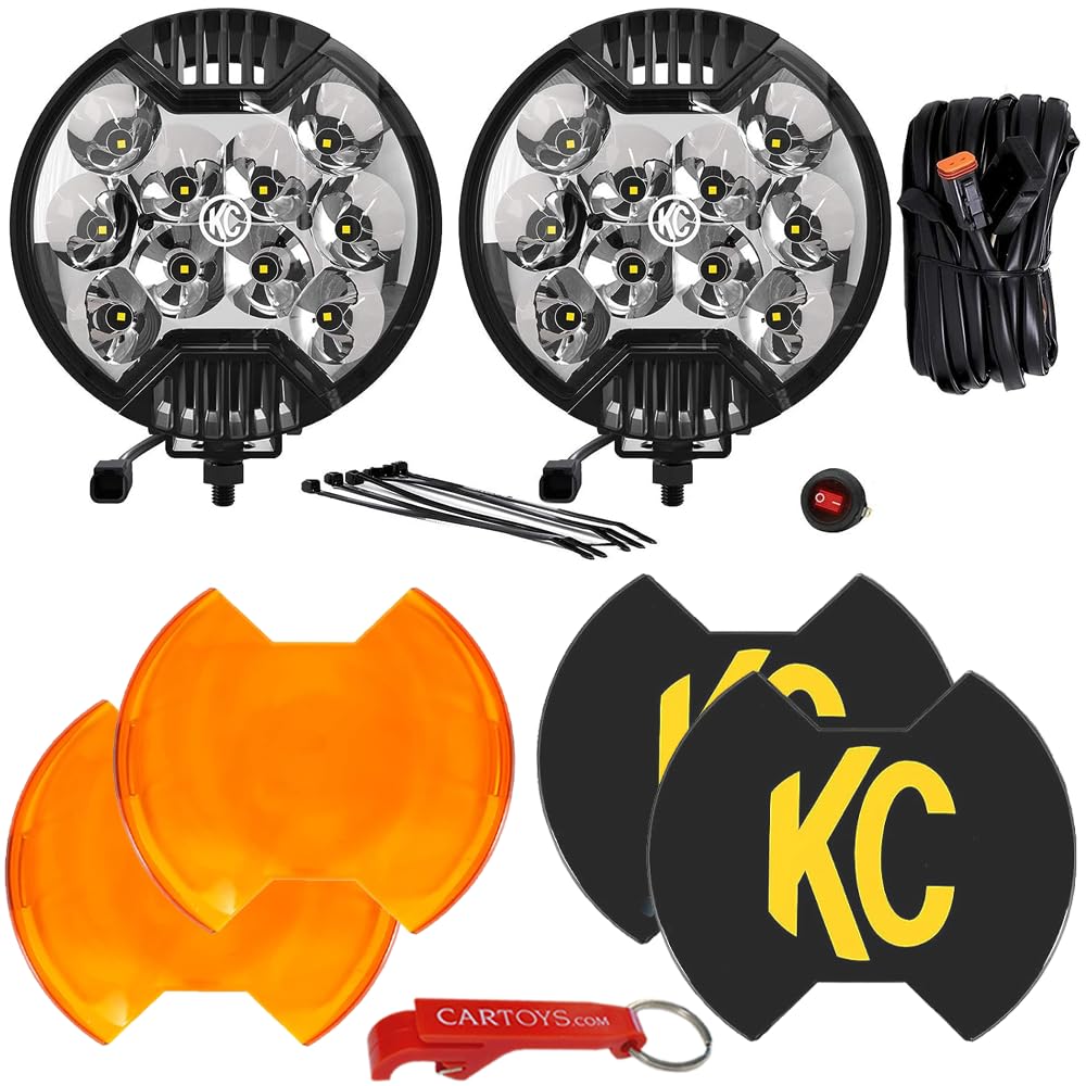 Amazon.com: KC HiLiTES 100 SlimLite LED High Power Spot Beam Light and ...