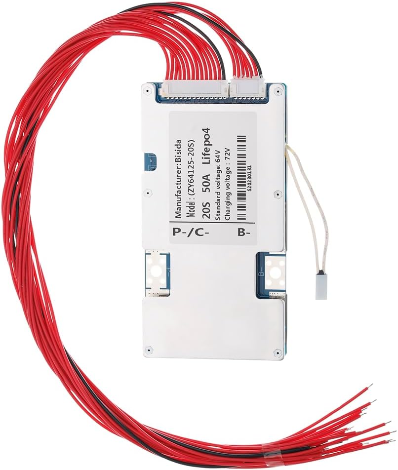 Amazon.com: Bisida 20S BMS 64V 100A Lifepo4 Battery Management System ...
