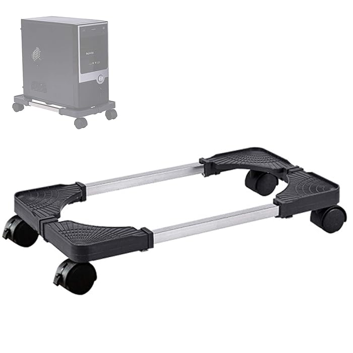 Buy Mobile CPU Stand, Adromy CPU Rolling Stand Adjustable Computer ...