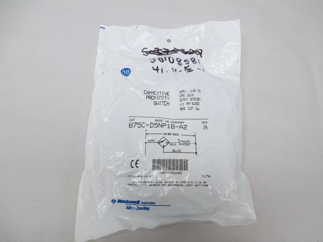 NEW ALLEN BRADLEY 875C-D5NP18-A2 CAPACITIVE PROXIMITY SWITCH SER A ...