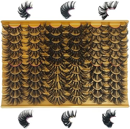 Amazon.com: Lashes Mink 25MM Fluffy False Eyelashes 25 mm Long 30 Pairs ...