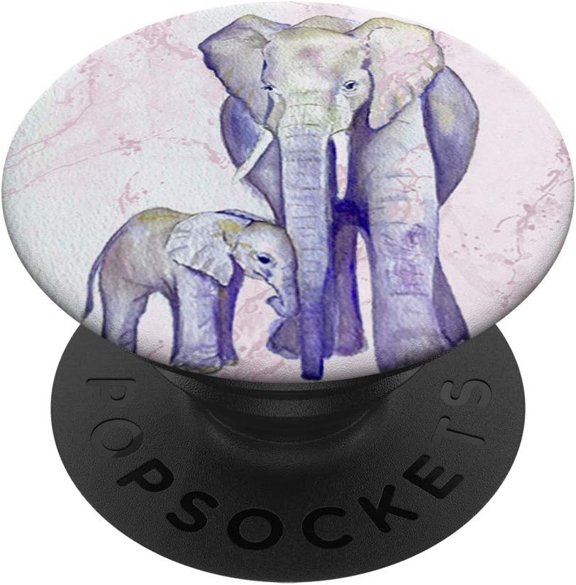 Amazon.com: Cute Mom Baby Elephant Colorful Design Gift On Pink Marble ...