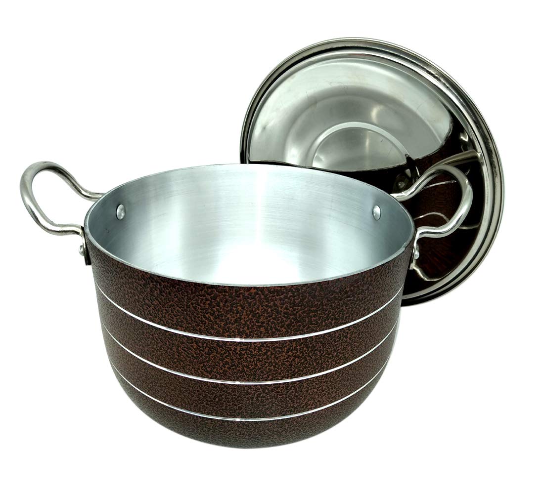 Buy Bartan Hub Pot/Patila/Bhagona with Lid (4500ml) Online at Low ...