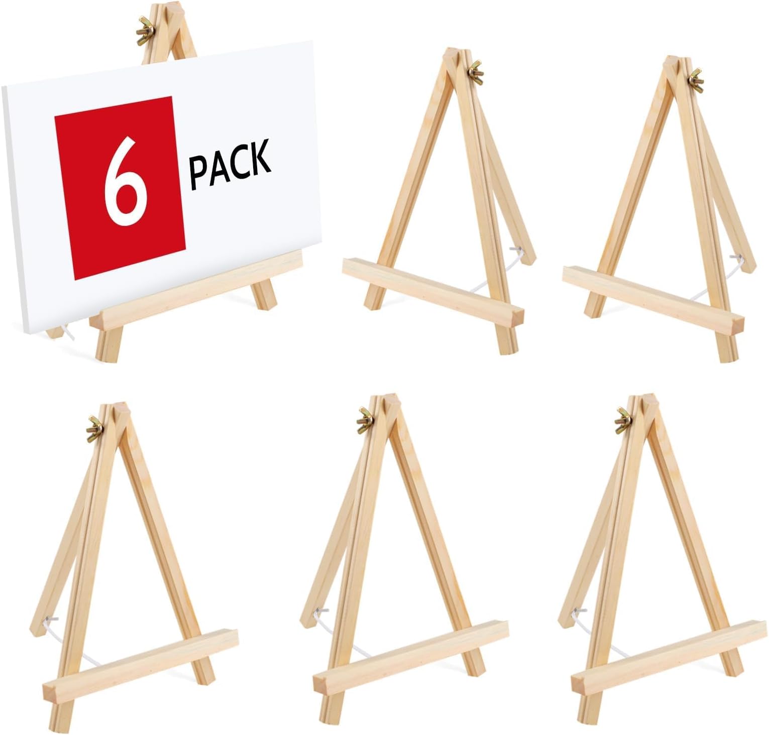 Amazon.com: 6PCS Wood Easels, 9 Inches Tabletop Easels, Tripod ...