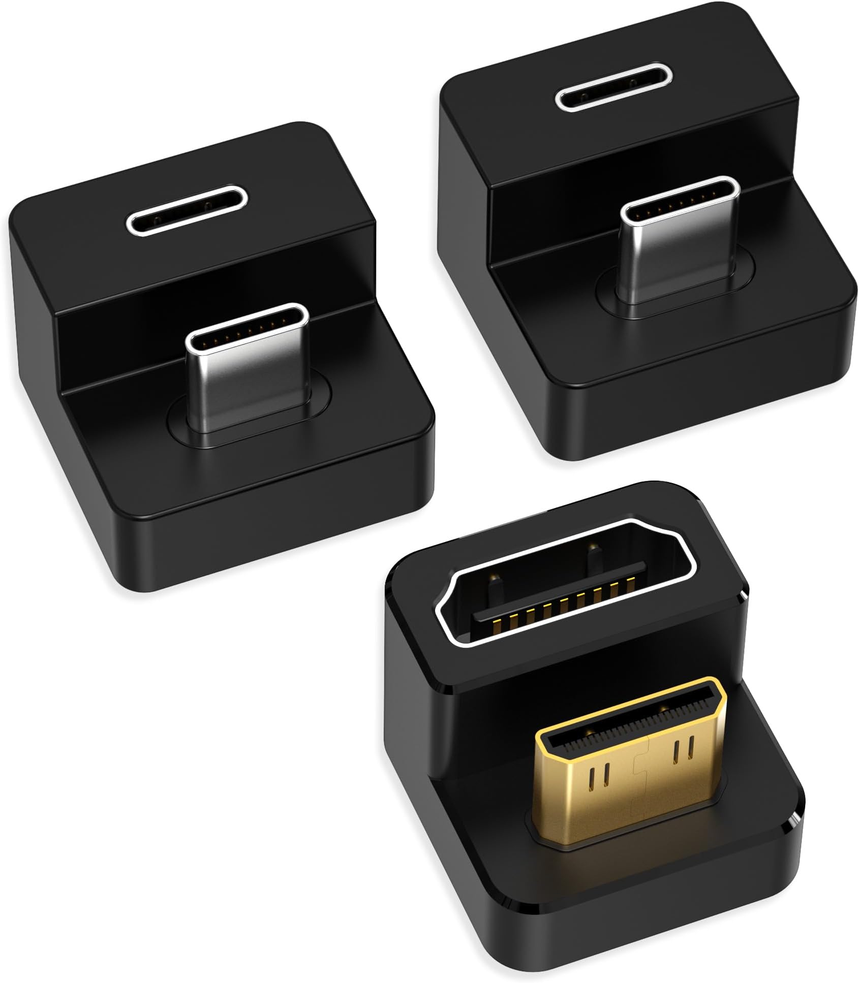 Amazon.com: AGVEE 180 Degree Angled USB-C to USB-C Adapter and Long ...