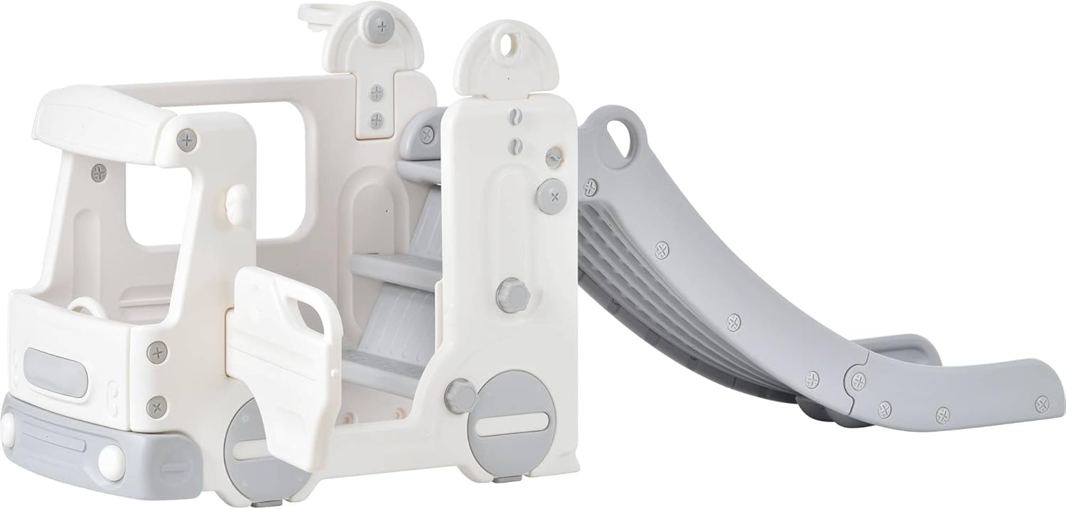Amazon.com: Kids Slide with Bus Play Structure Climber, Standing Bus ...