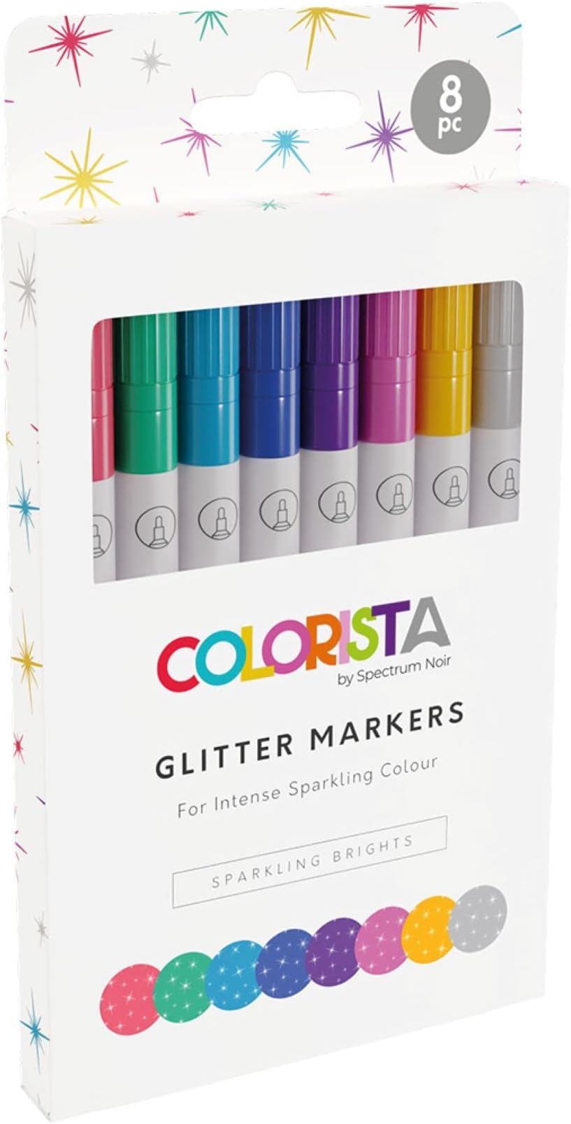 Amazon.com: Spectrum Noir Sparkle Fine Glitter Brush Pens Set, Perfect ...