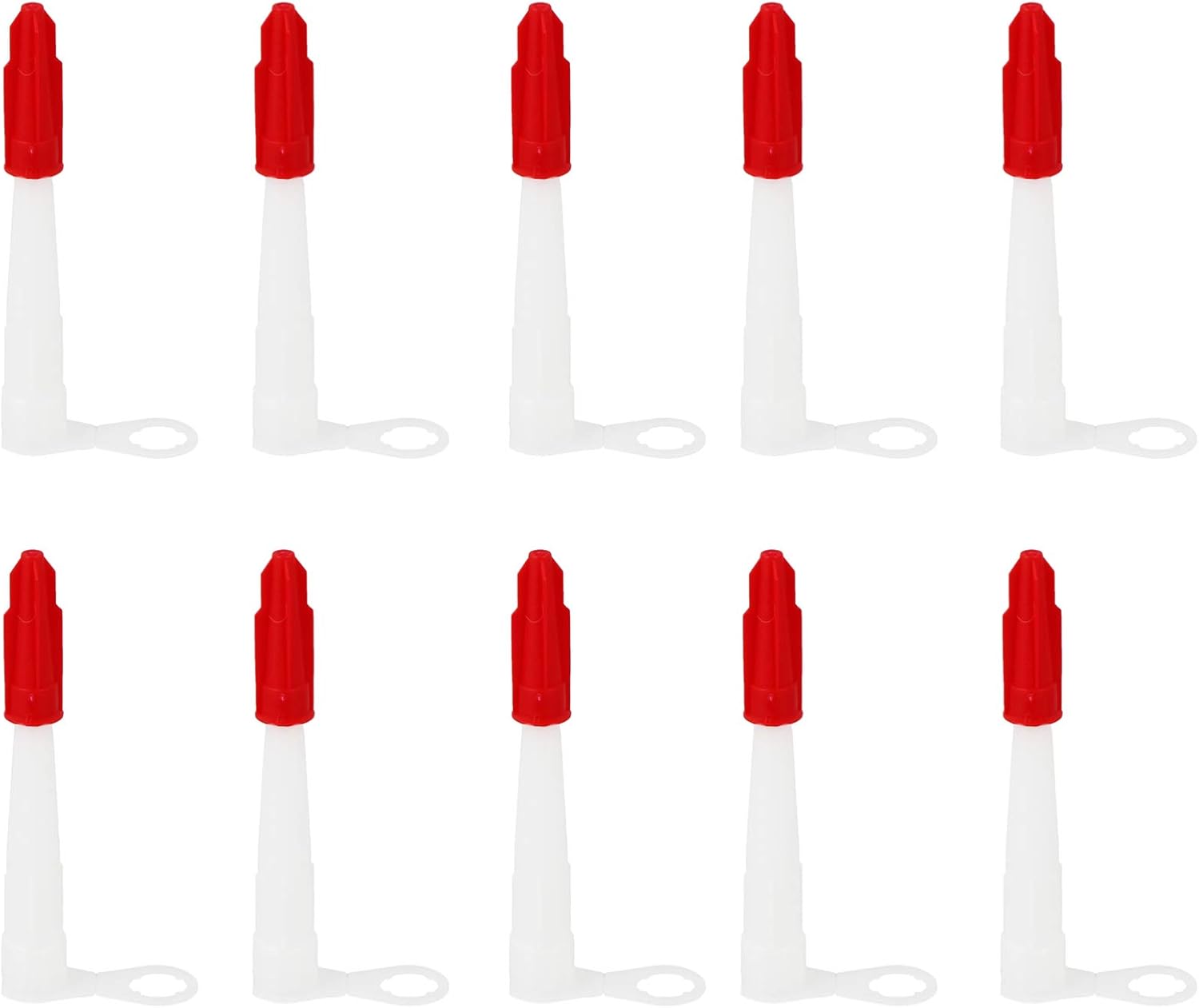 Baluue 10pcs Silicone Tube Nozzle with Re-sealable Caps for Seamless ...