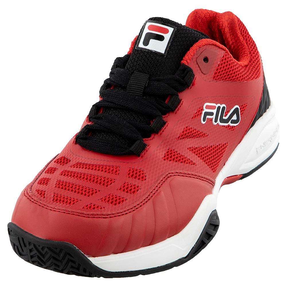 Buy Fila Axilus Junior Tennis Shoes, Fila Red/White/Black (US Kids ...