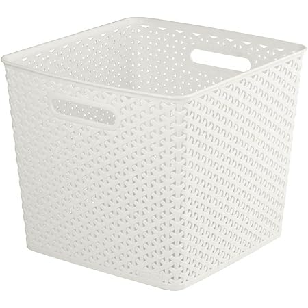 Curver My Style 196862 Storage Box Rattan Effect Large 25L Cream ...