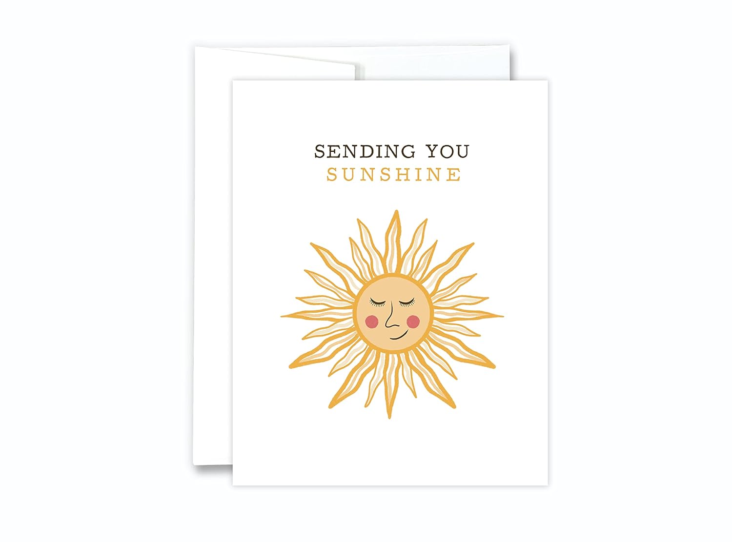 Amazon.com: Sending You Sunshine Card - Single Greeting Card - Sun Card ...