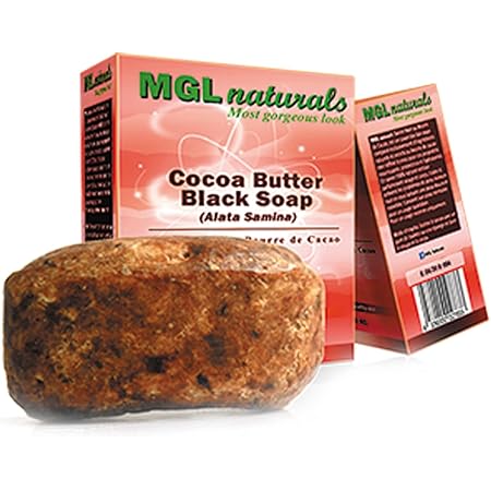 Amazon.com : MGL Naturals Raw African Black Soap All-natural handcrafted soap made with cocoa ...