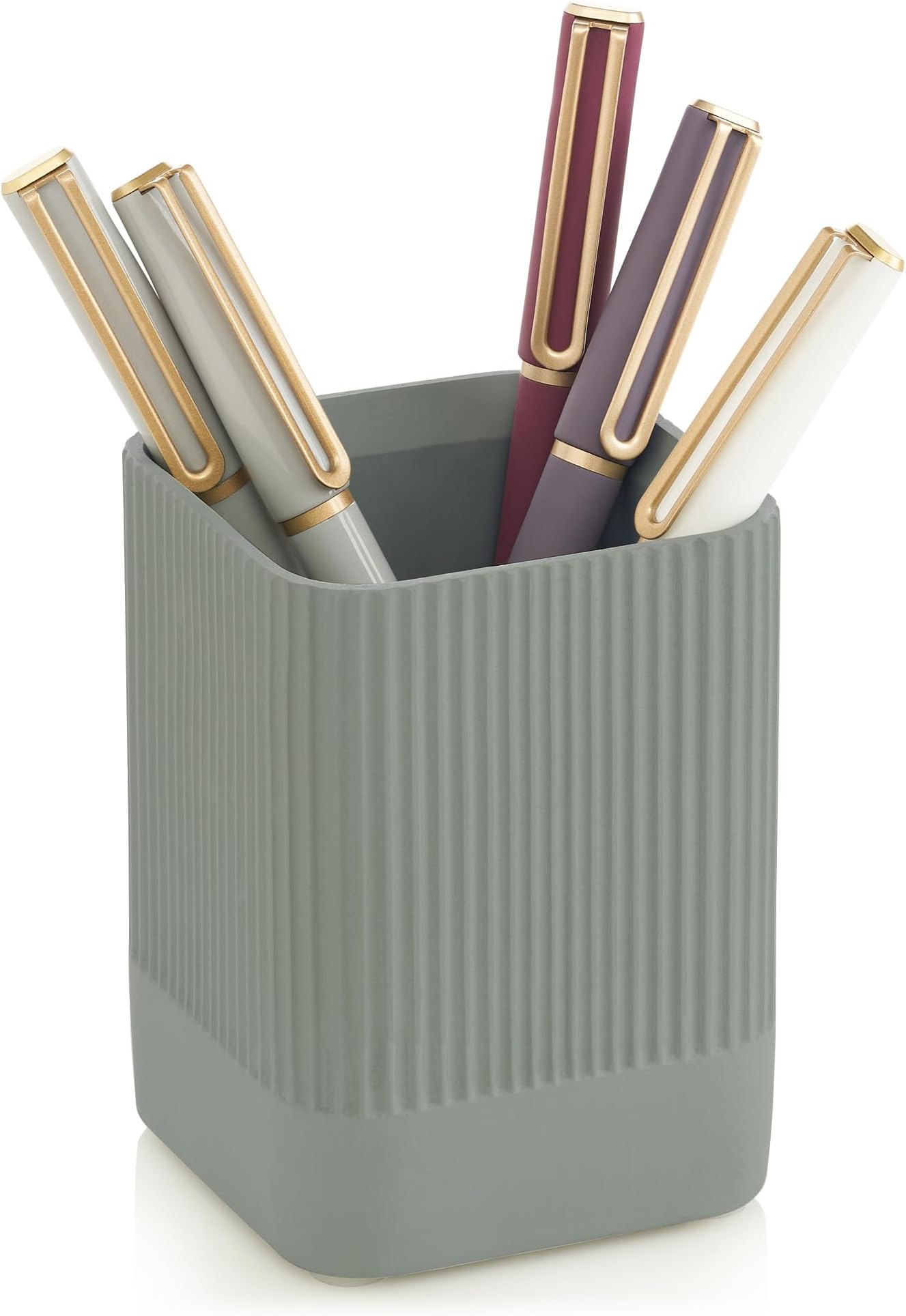 Amazon.com: KIBAGA Aesthetic Pen Holder for Desk - Modern Concrete ...