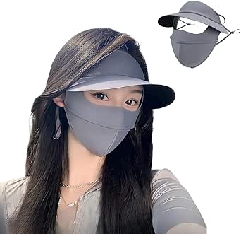 eaonitu Breathable UV Face Cover Visor UPF 50+ Women Summer Face ...