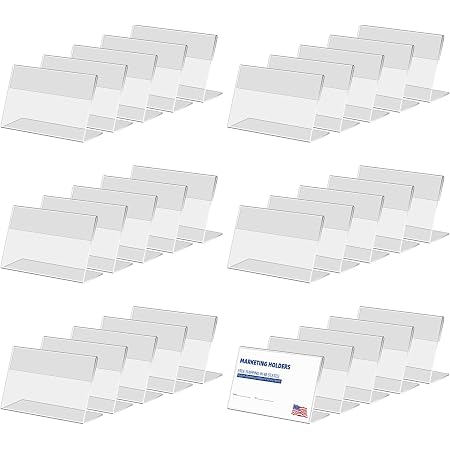 Amazon.com : Daletu Mini Acrylic Sign Holder, 30 PCS 3.14" X 1.96 ...