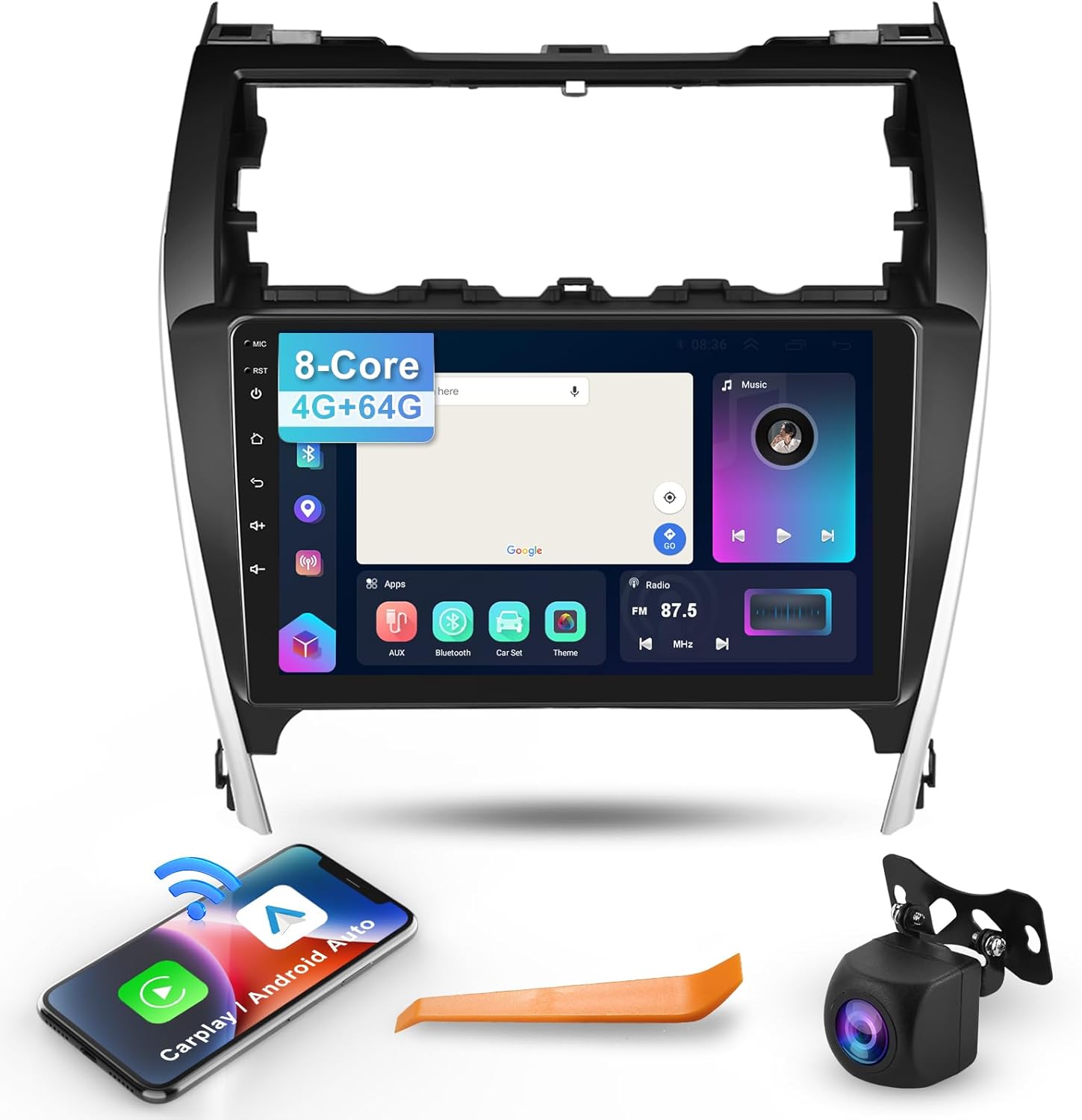 Amazon.com: 4G+64G Car Stereo for Toyota Camry 2012 2013 2014 with ...