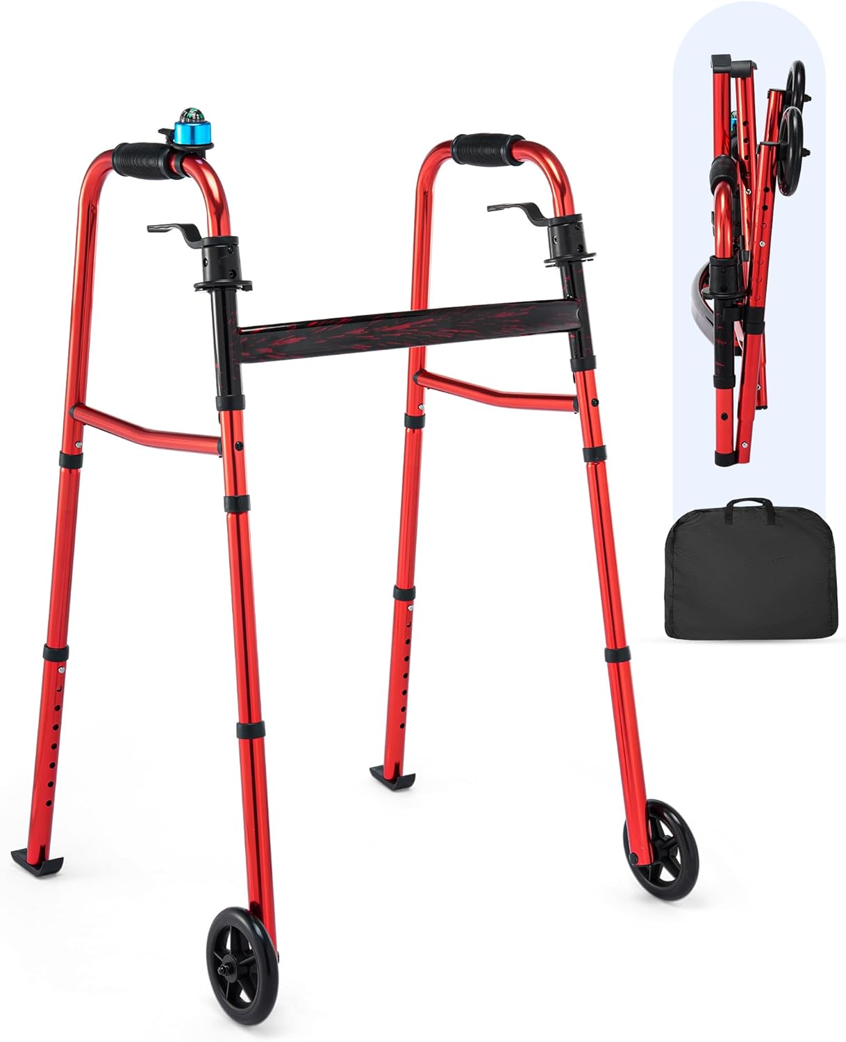 Amazon.com: Aluminum Folding Walker for Seniors, Lightweight Support up ...