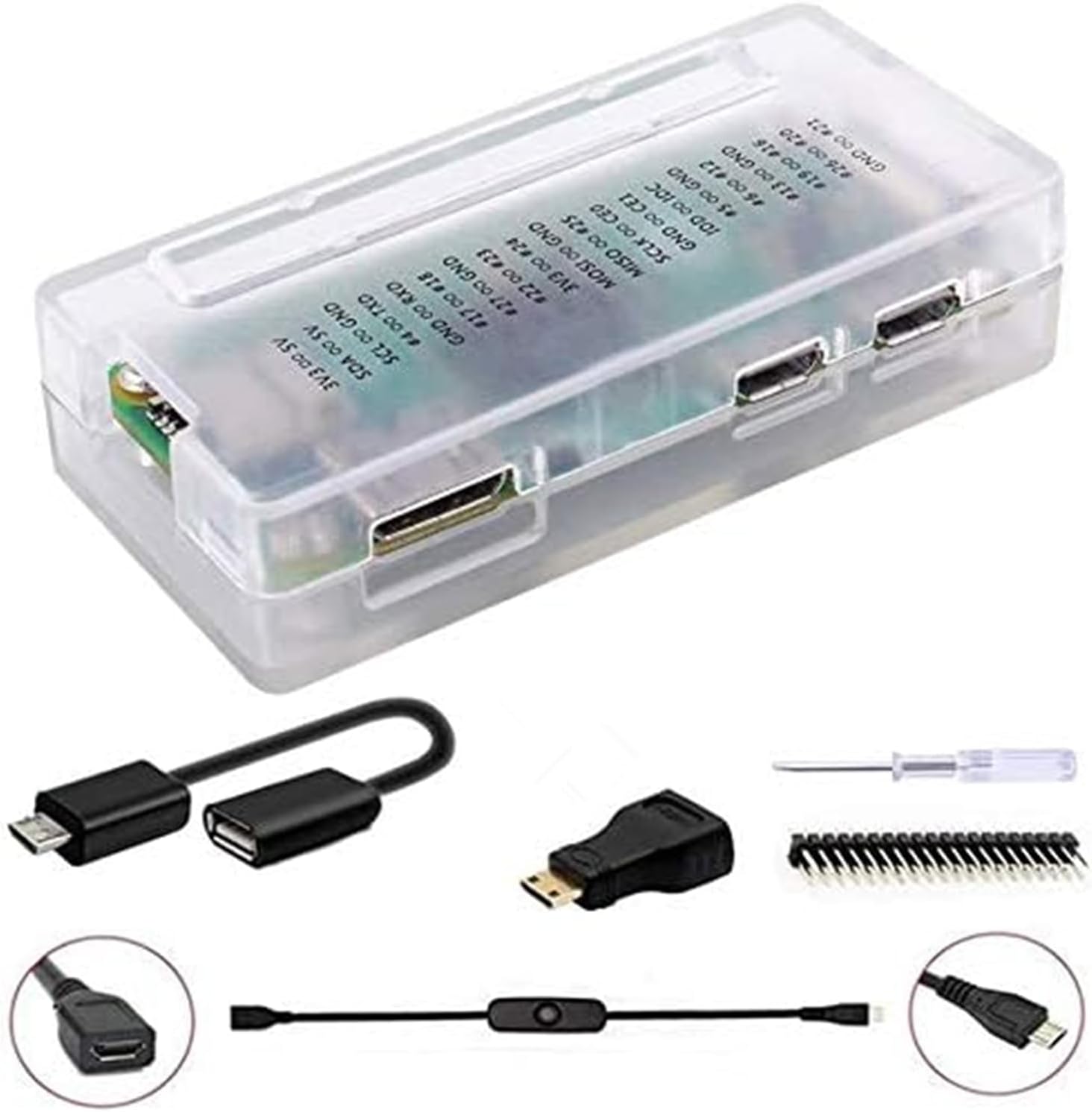 Amazon.com: GeeekPi Pi Zero 2 W Case with 7 in 1 Basic Starter Kit ...