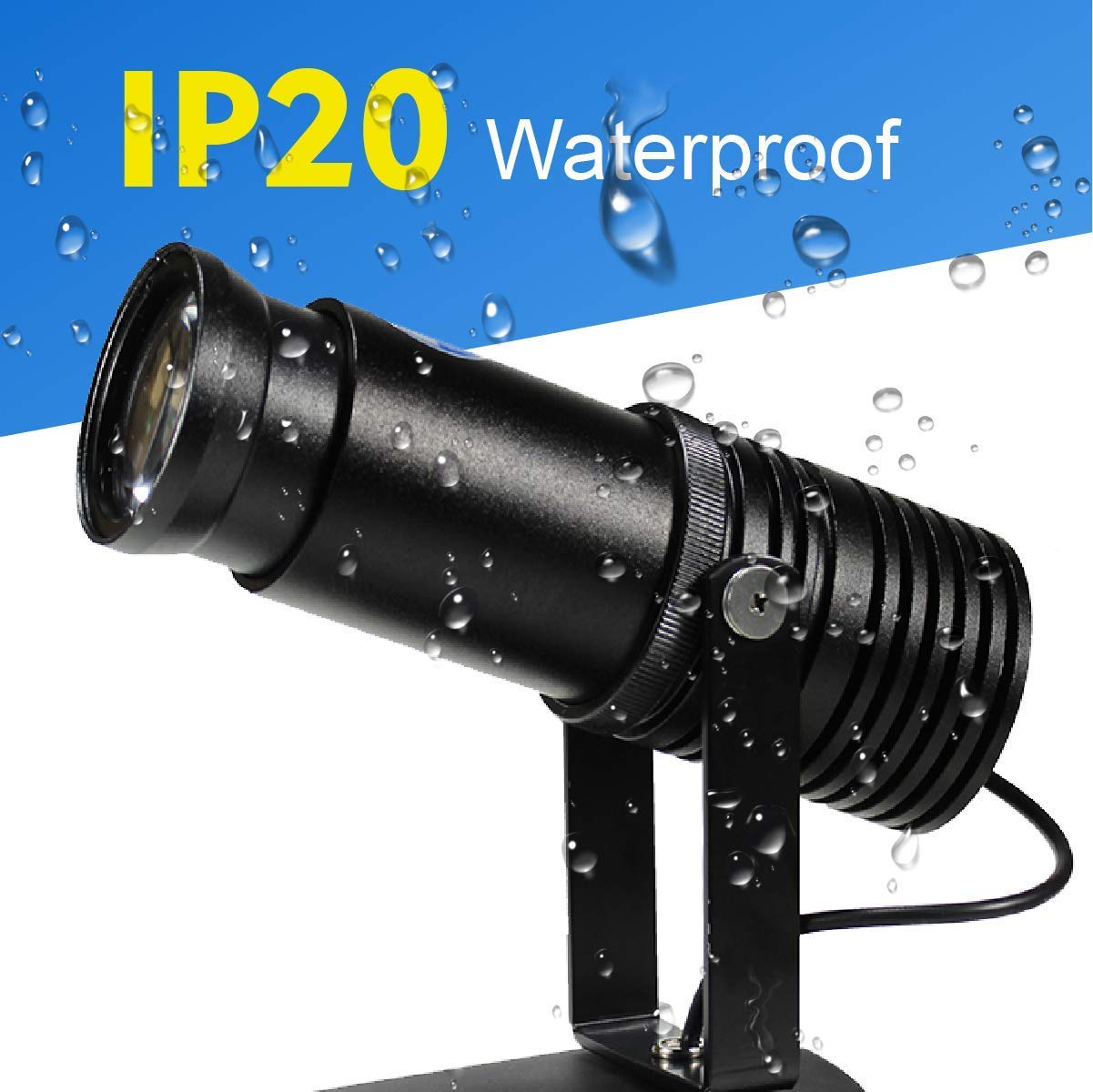 Custom Logo Projector Light 20W LED - Static GOBO Projector With 2 ...