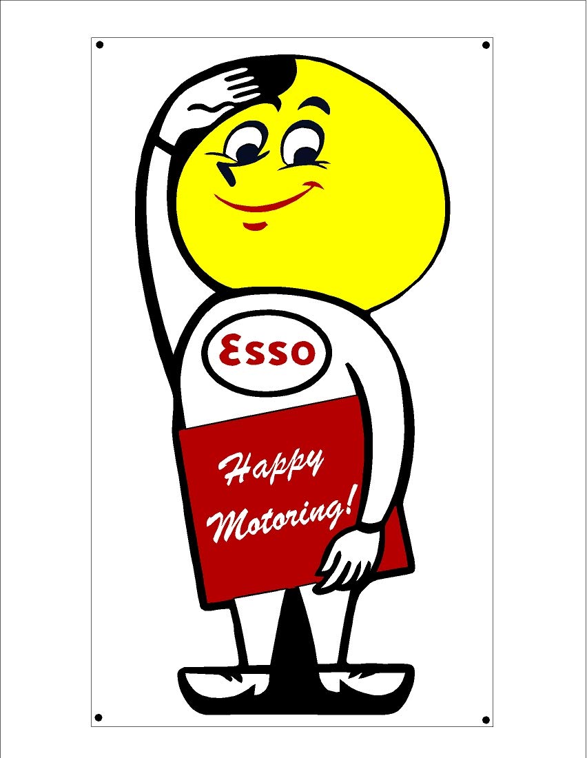 Amazon.com : Esso Man Garage Banner Man Cave Banner Hot Rat Rod : Patio ...