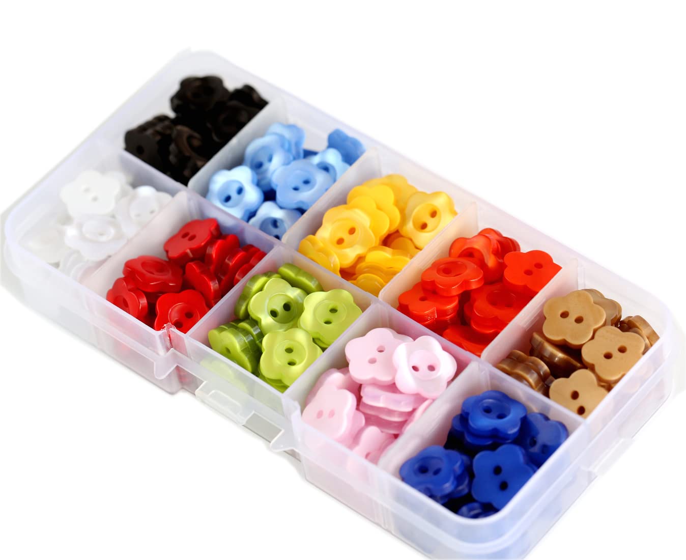 Amazon.com: GANSSIA 260pcs 1/2 inch (12.5mm) 10 Colors Flower Shape ...