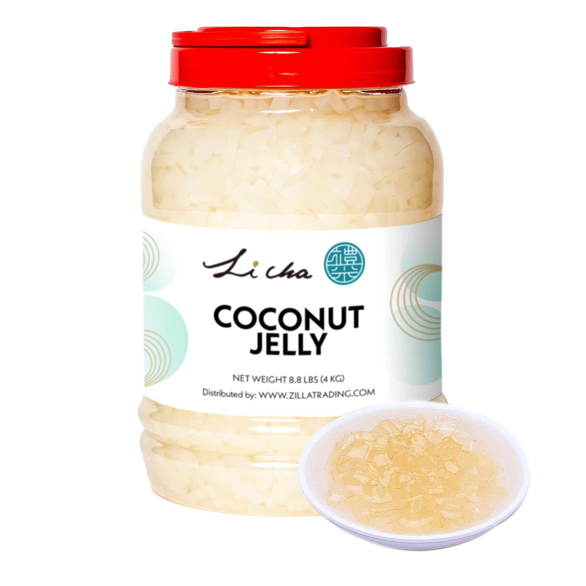 Amazon.com: Li Cha Coconut Jelly (4kg/8.8lbs Container) | Topping for ...