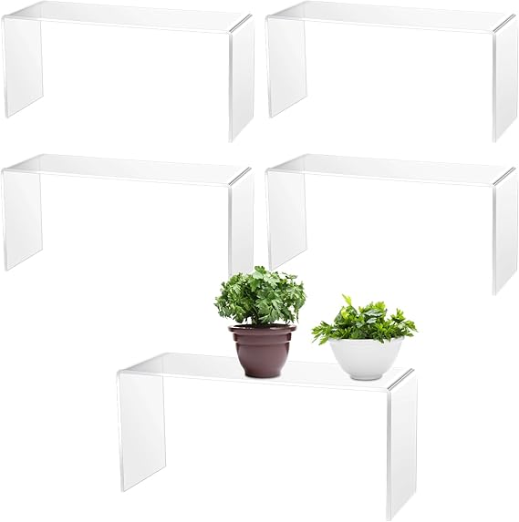 Amazon.com: Soaoo 4 Pcs Large Clear Acrylic Riser for Display Acrylic ...