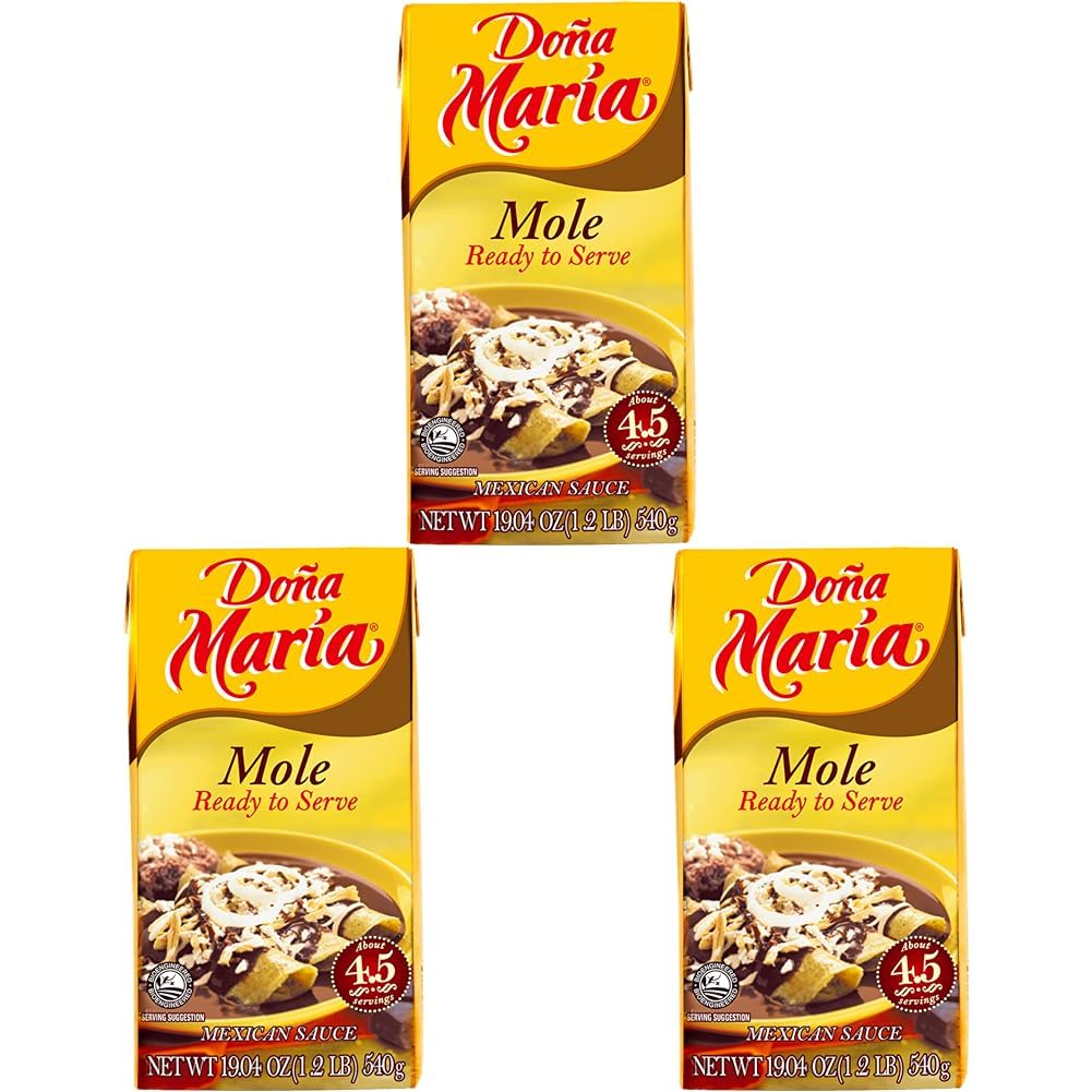 Amazon.com : DONA MARIA Traditional Mole Ready To Serve, 19 oz (Pack of ...