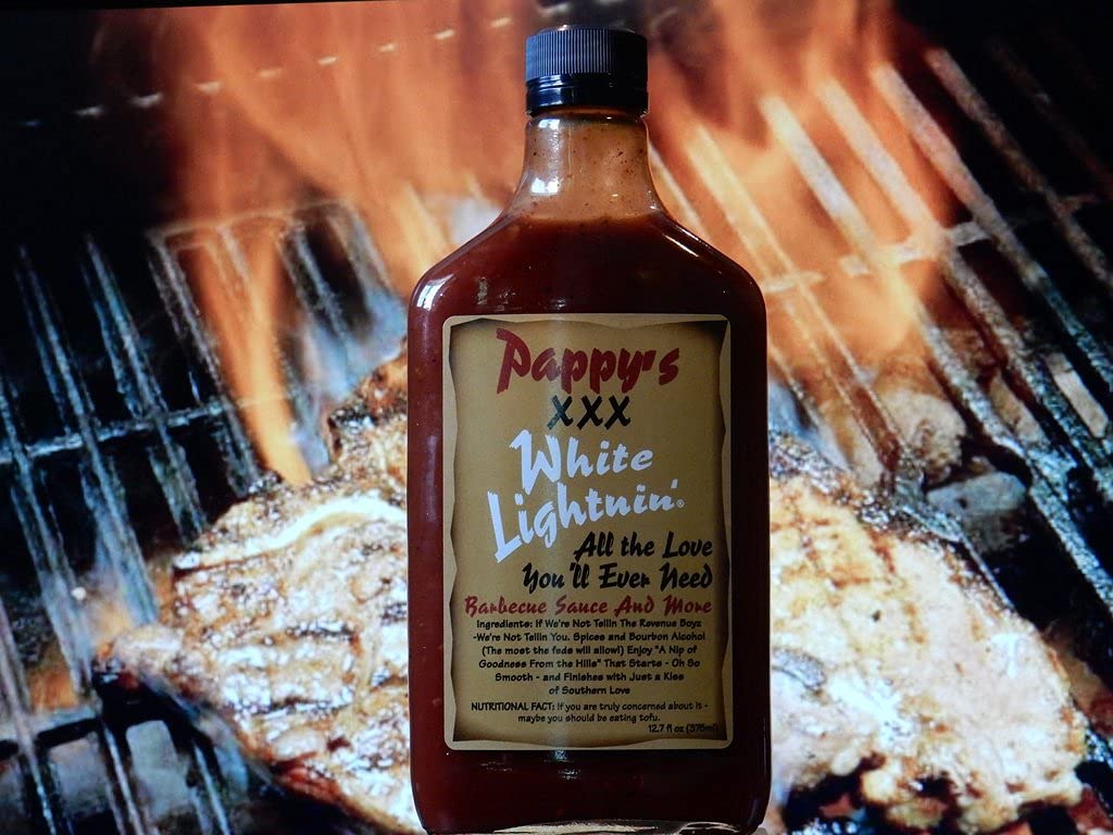 Amazon.com : Pappy's XXX White Lightnin' BBQ Sauce (Pack of 4 ...