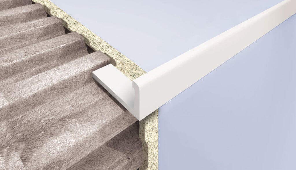 Buy Tile Trim Square Straight Edge L-Shape 8mm-10mm 2.5M Plastic PVC ...