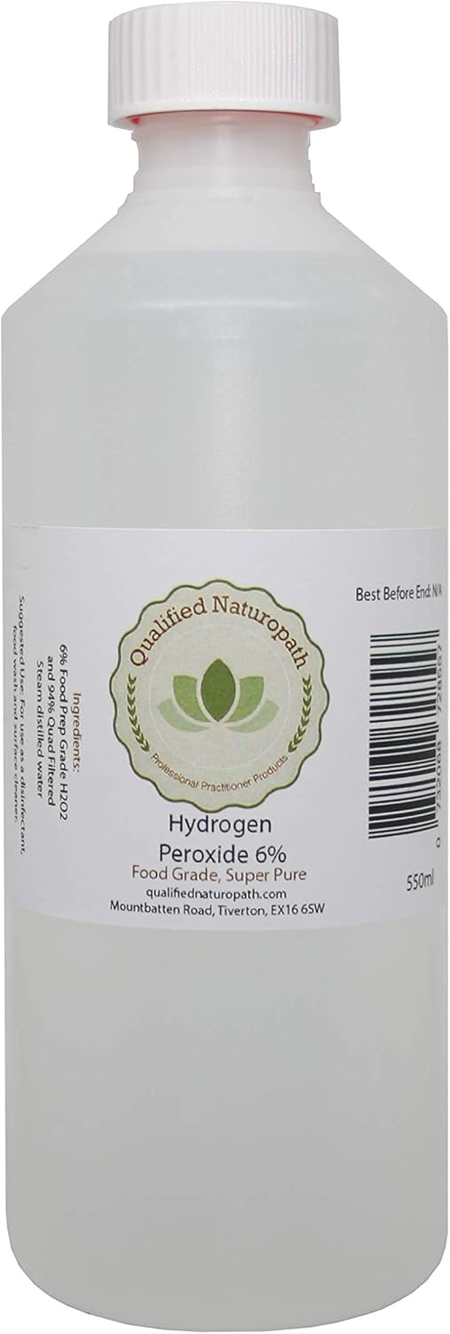 Food Grade Hydrogen Peroxide - 6% - 550ml | Pure H2O2 (H-O-O-H) in HDPE ...