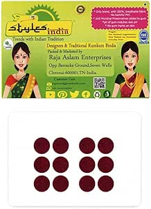 Stylesindia Sticker Kumkum Spot Bindi Tattoos Breathable Fabric, No ...