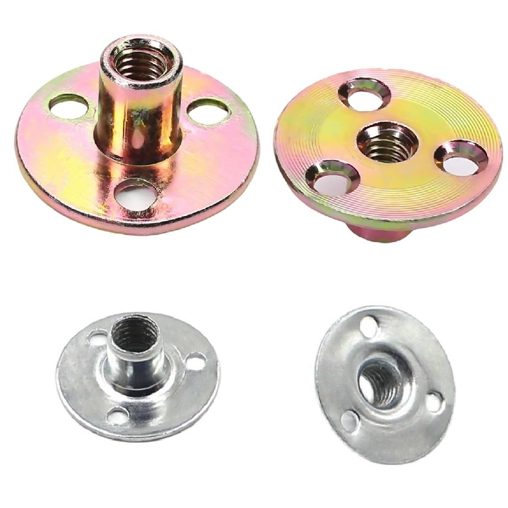 Amazon.com: 40Pcs Round Base Flange T Nut with M6 M8 M10 Female Thread ...