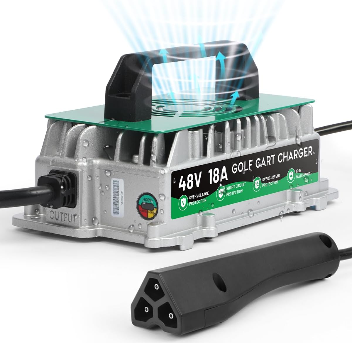 Amazon.com: Golf Cart Charger 48 Volt EZGO RXV TXT Fast Charging, 18AMP ...