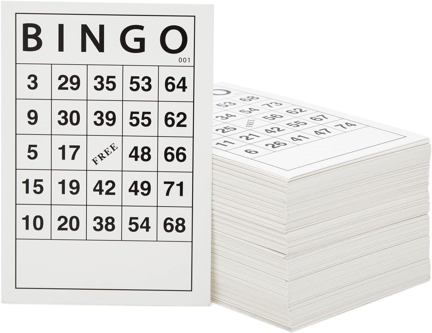 Yuanhe Bingo Paper Game Cards 100 Bingo Cards in Mixed Colors : Amazon ...