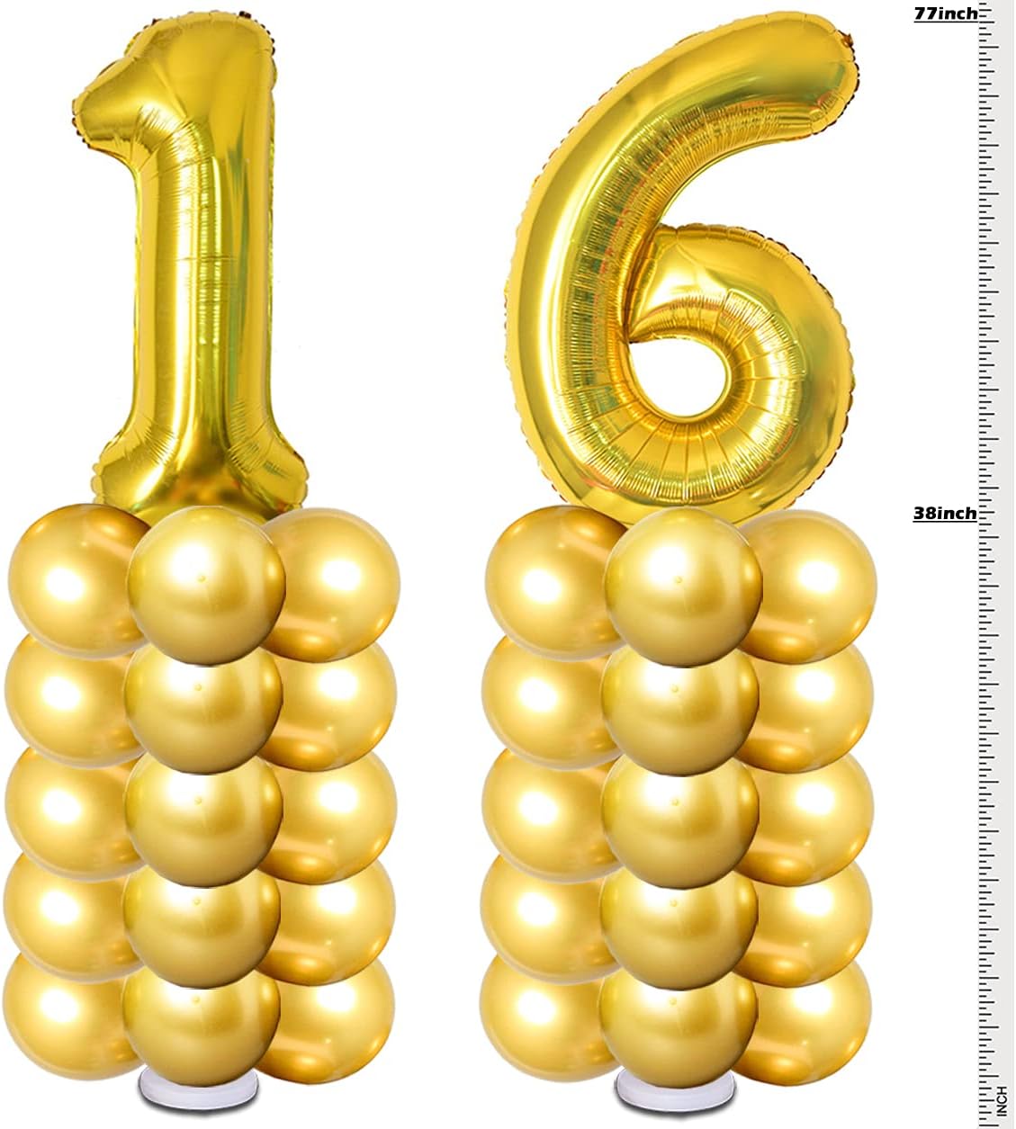 16th Birthday Balloons Decorations Kit for Party Decorations,2 Set Huge ...