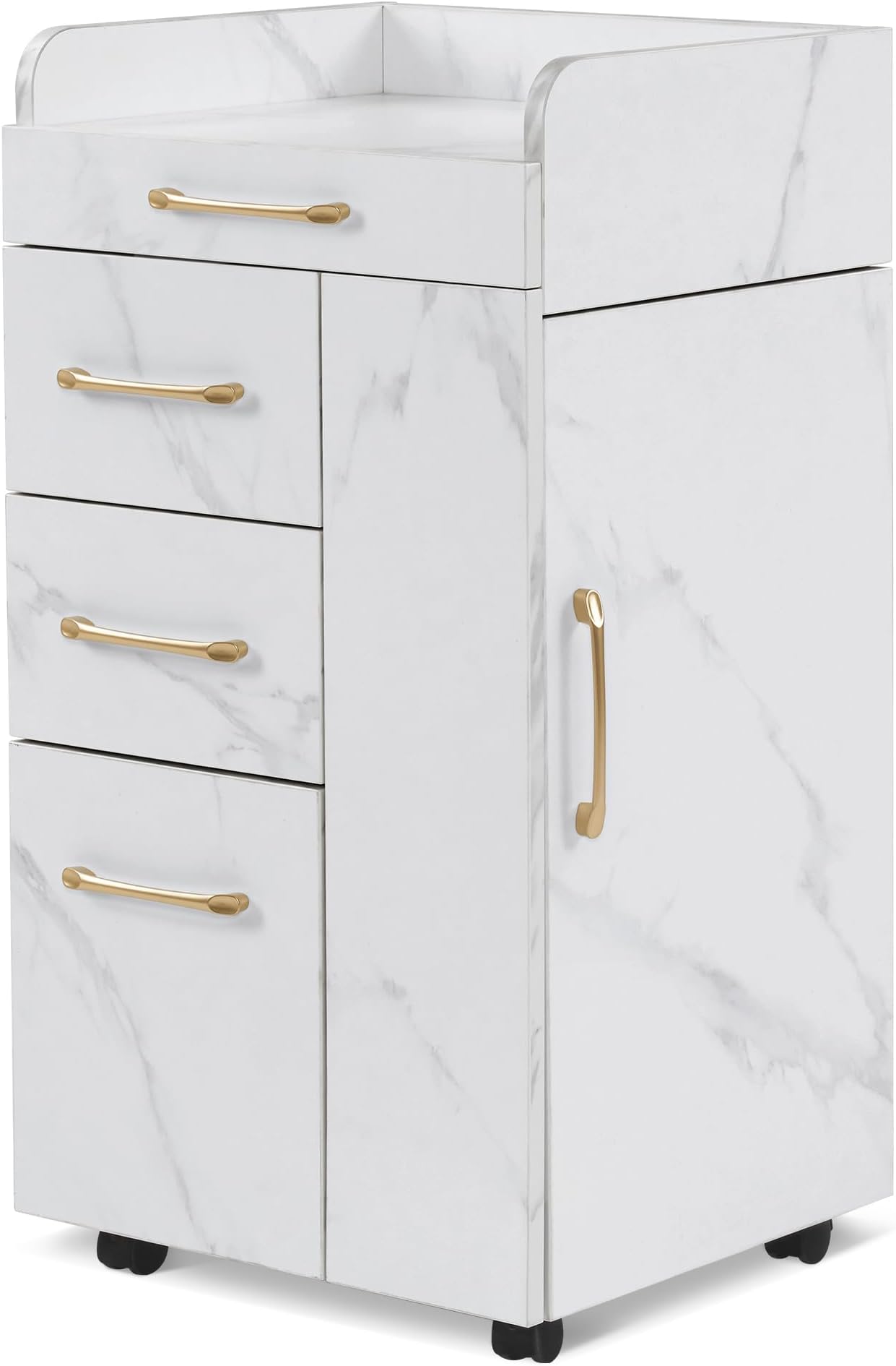 Amazon.com: BarberPub Salon Trolley Cart, Hair Styling Rolling Cart ...