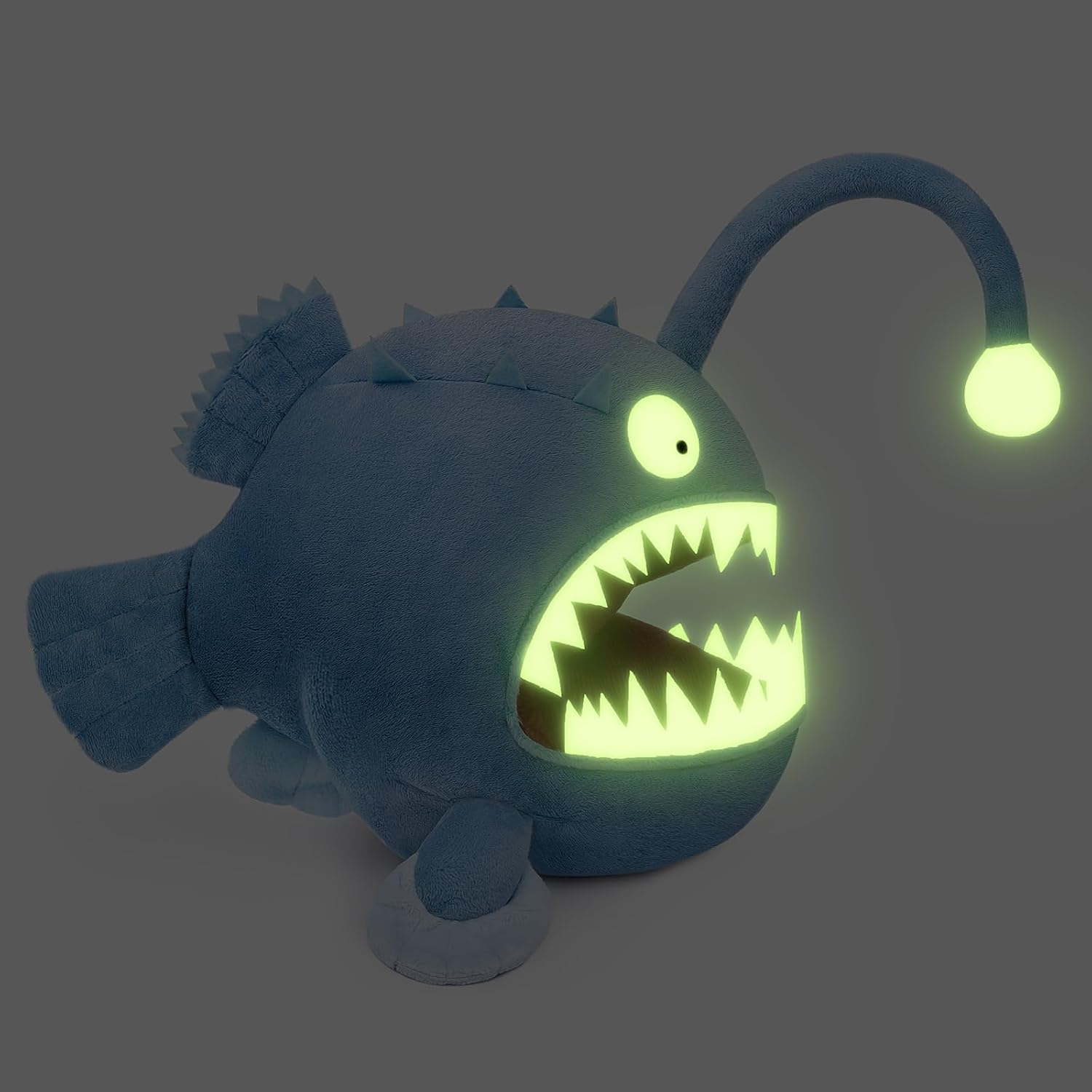 ZHONGXIN MADE Peluche luminoso de pez pescador 12 pulgadas de pez pescador azul espeluznante ...