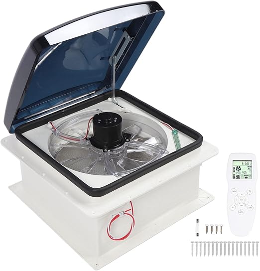 Amazon.com: Torvex Roof Vent Fan, DC12V Ceiling Exhaust Fan Compatible ...