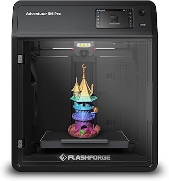 FLASHFORGE Adventurer 5M Pro 3D Printer with 1 Click Auto Printing ...