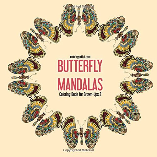 Amazon.com: Butterfly Mandalas Coloring Book for Grown-ups ...