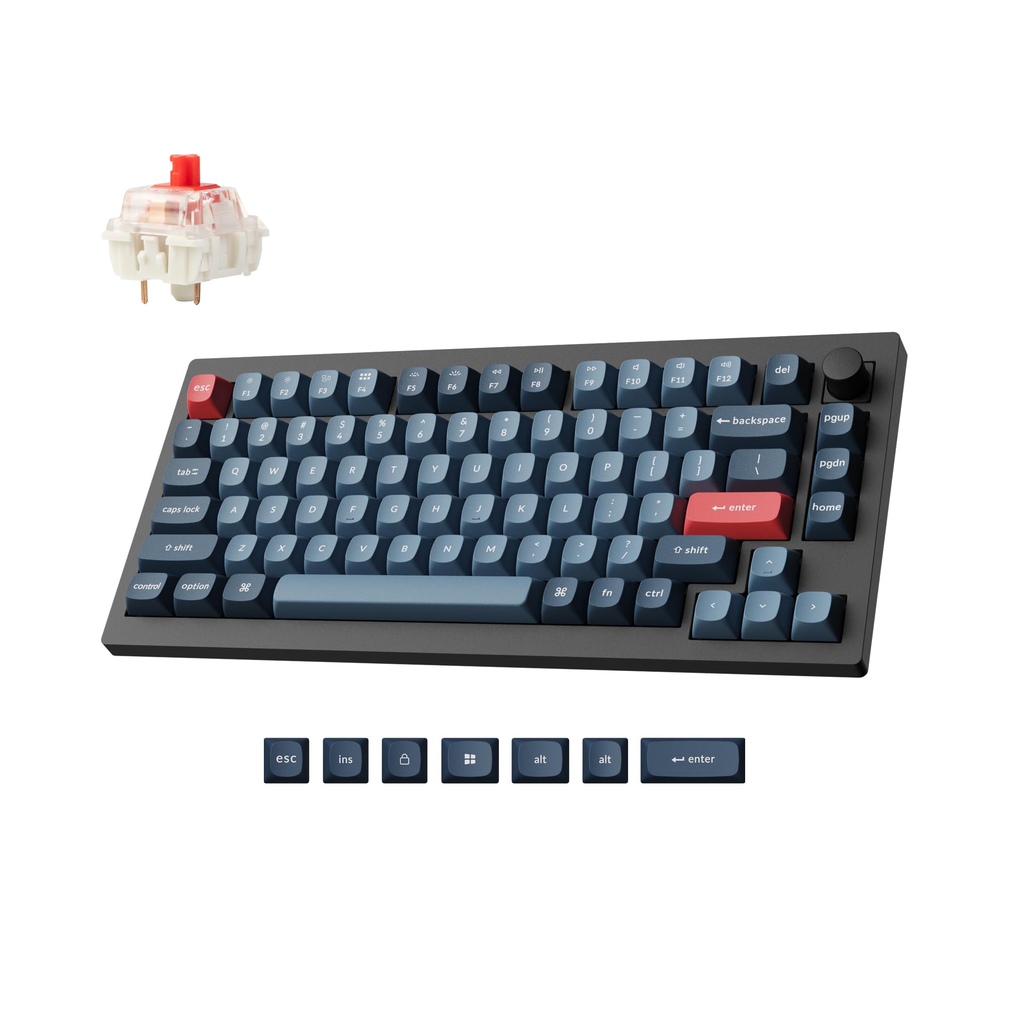 Amazon.com: Keychron V1 Max 75% Custom Wireless Mechanical Keyboard, 2. ...