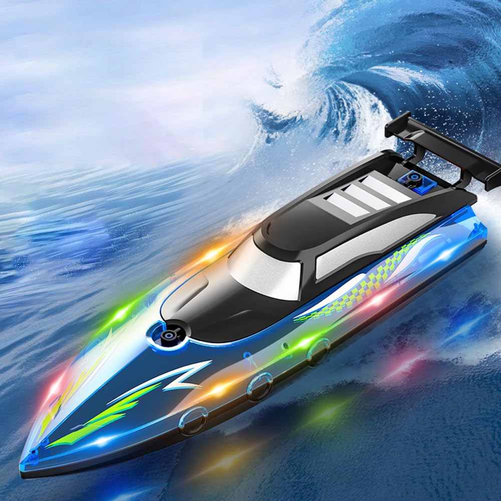 OBEST Remote Control Boat, RC Boat with 2 Rechargeable Battery Fast ...