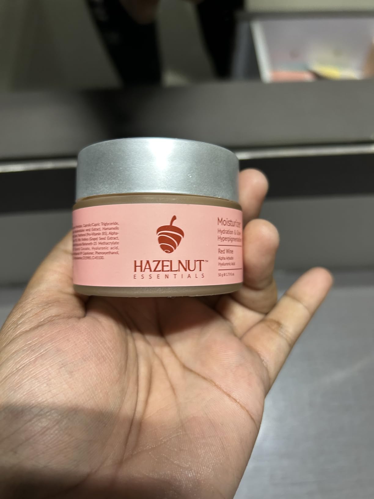 Hazelnut Essentials Red Wine Moisturizer | Glow & Hydration ...