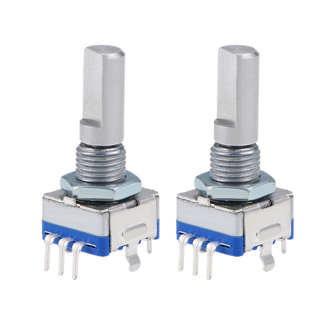sourcing map 360 Degree Rotary Encoder Code Switch Digital Potentiometer EC11 5 Pins 20mm D ...